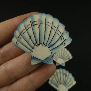 10 Laser Cut Wooden Seashells Sea Shells Wood Shells Scrapbooking ...