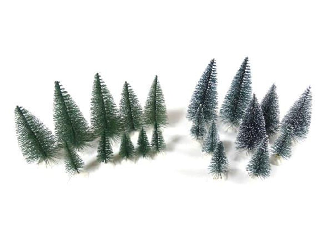 10 Small Pine Trees Green or Dark Green Fairy Garden Pine Tree Craft ...