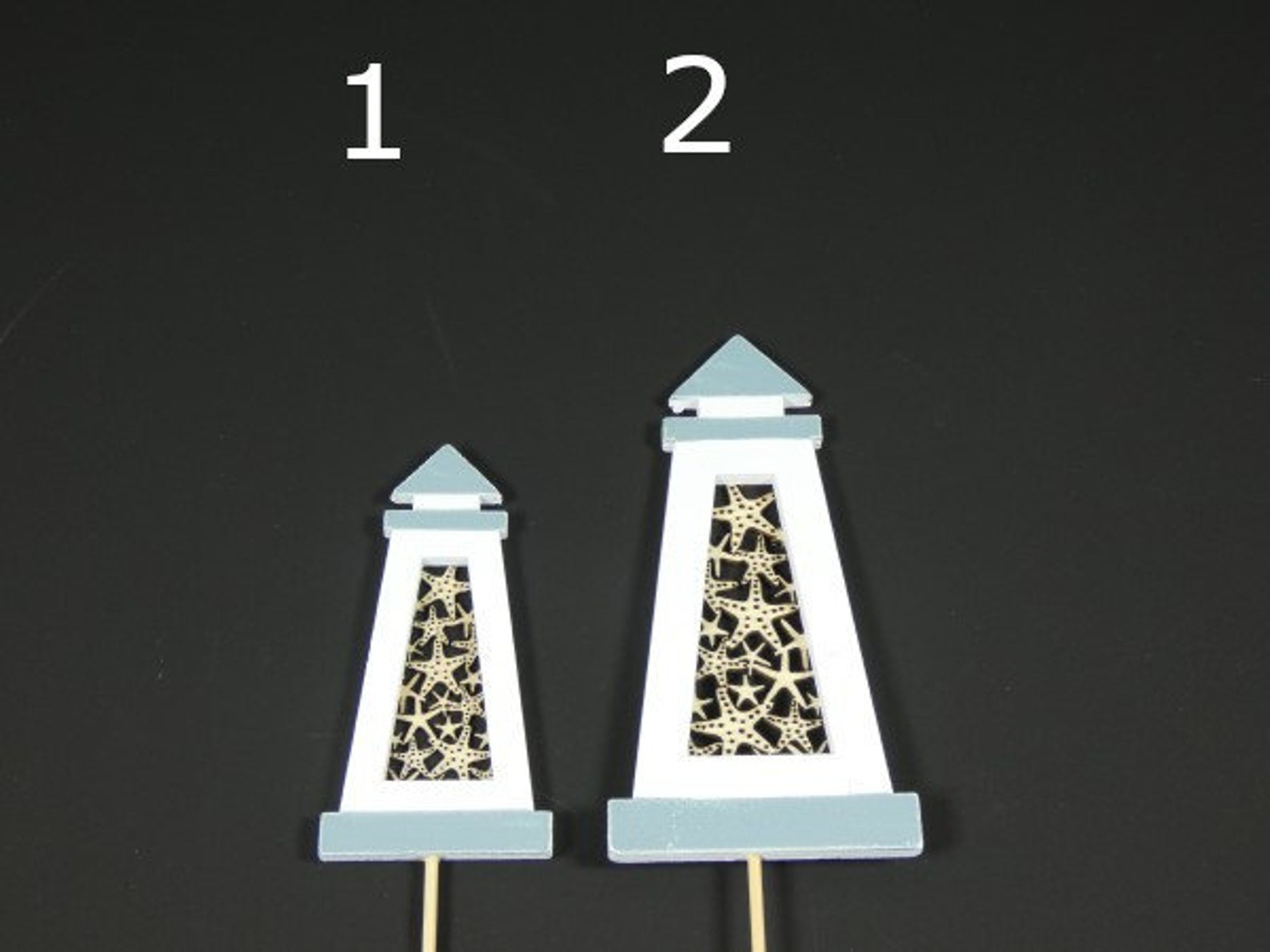 2 Lighthouse Cake Toppers Small or Big Nautical Theme - Etsy