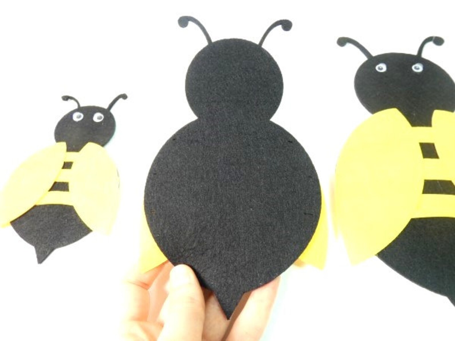 1 or 2 Felted Bees 3 Sizes Fake Bees Artificial Bees Craft - Etsy UK