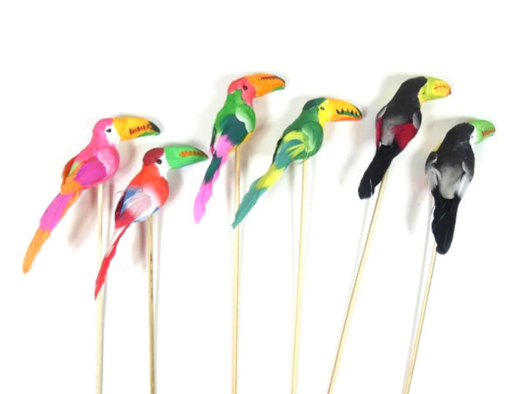 1 Small Fake Toucan Bird Artificial Feather Bird Flower Arrangement ...