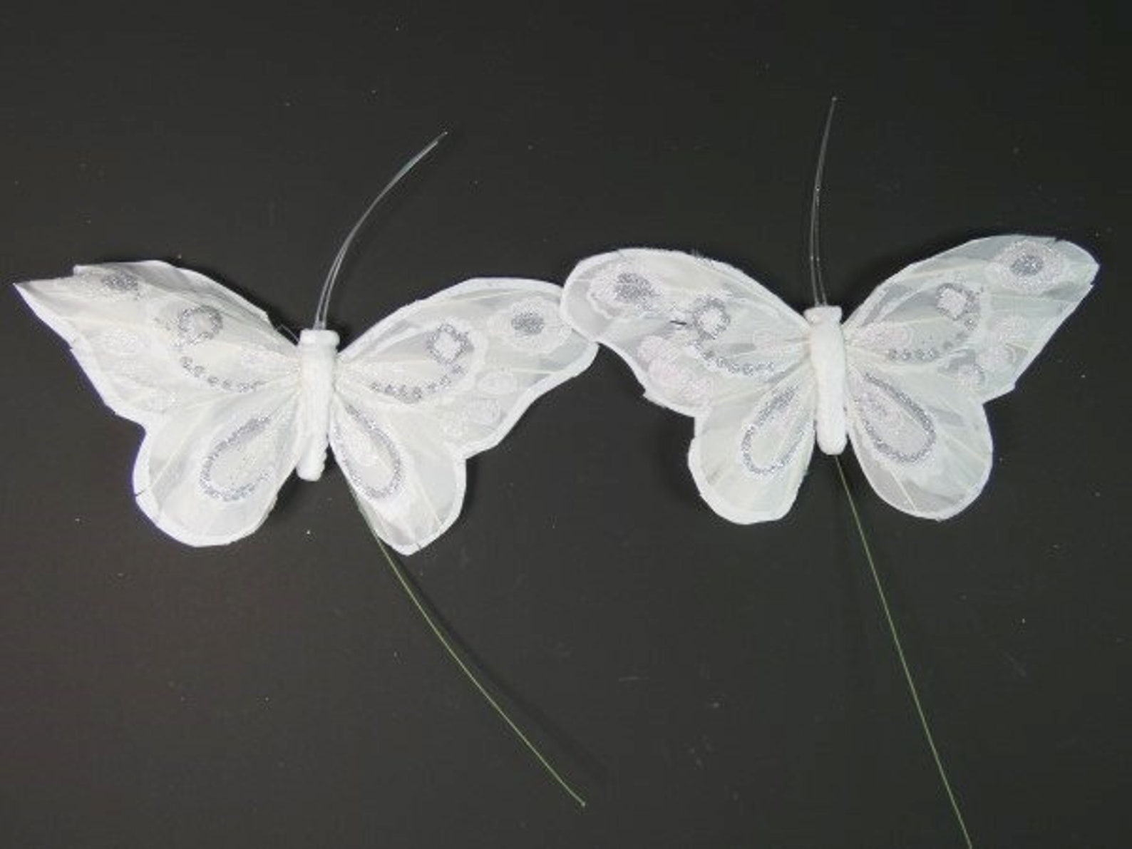 2 White Jumbo Butterflies Fake Butteflies Scrapbooking - Etsy