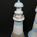 1 Blue White Lighthouse Cake Topper Miniature Lighthouse - Etsy