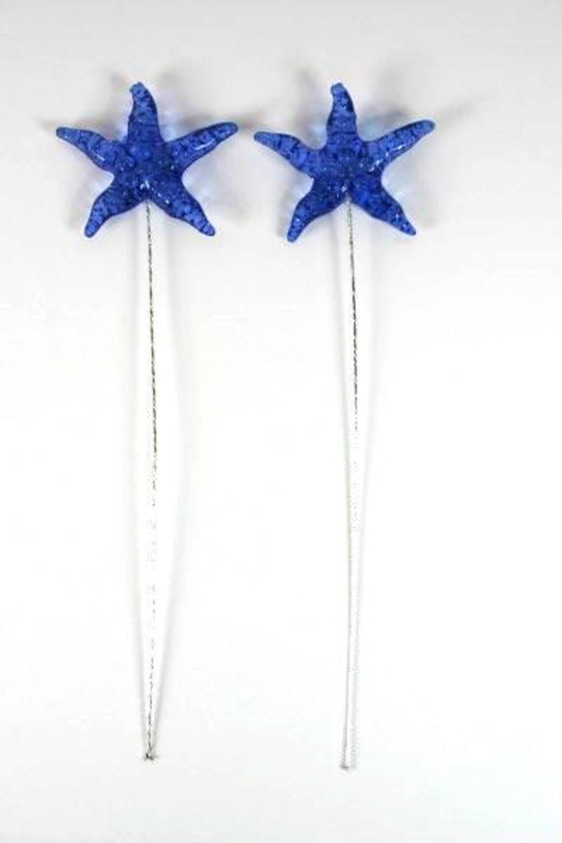2 Blue Starfish Cake Toppers Starfish Cake Decorations Mermaid - Etsy
