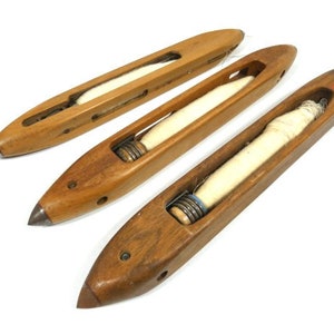 1 Vintage Wood Loom Shuttle Vintage Shuttle Wooden Loom Tool Hand ...