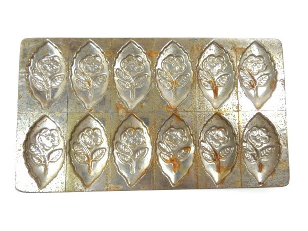 1 Vintage Metal Flower Chocolate Mold Chocolate Flowers Mold Made in ...