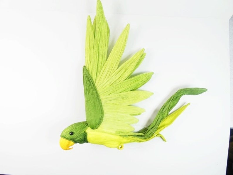 Jumbo Green Parrot Fake Parrot Artificial Parrot Fake Birds - Etsy