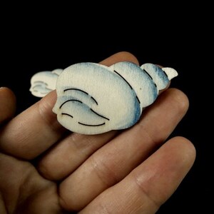10 Laser Cut Wooden Seashells Sea Shells Wood Shells Scrapbooking ...