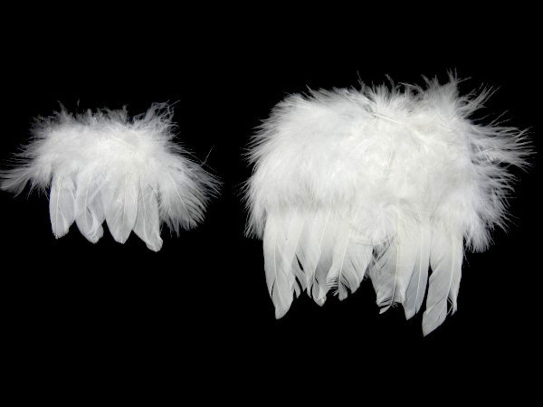 1 Small White Feather Angel Wings OOAK Doll Making Fairy Wings White ...