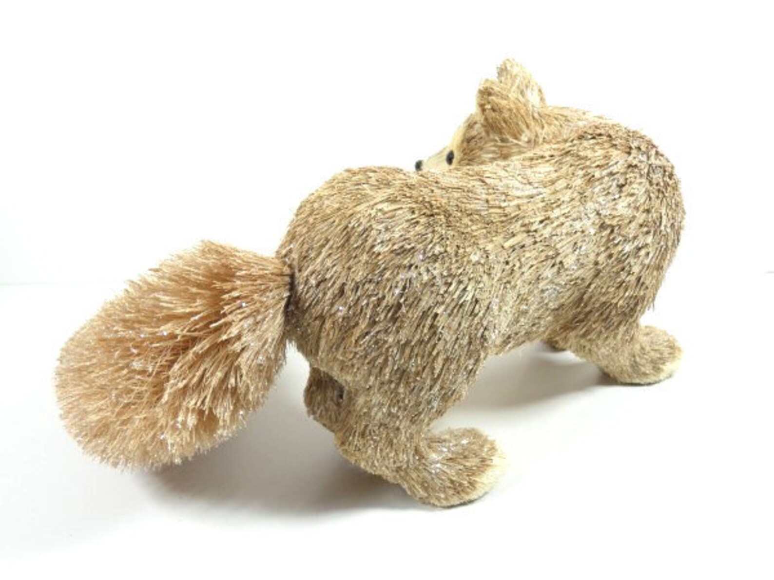 1 Standing Light Brown Glitter Fox Fake Artificial Craft Fox Bouquet ...