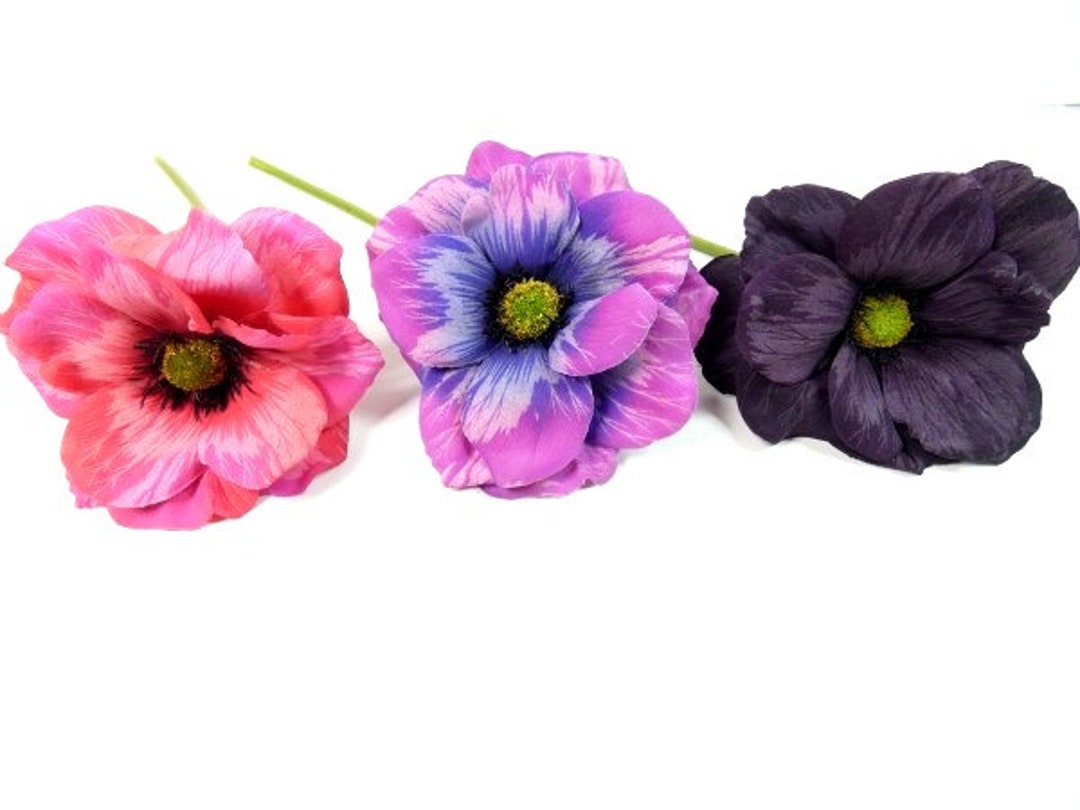 Jumbo Pink or Purple Silk Flower Beautiful Purple Flower Craft Flowers ...