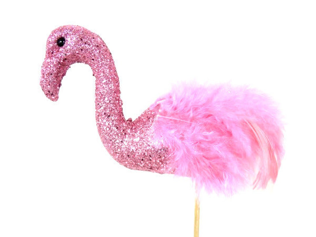 1 Flamingo Pink Flamingo Fake Artificial Flamingo Cane Topper Craft ...