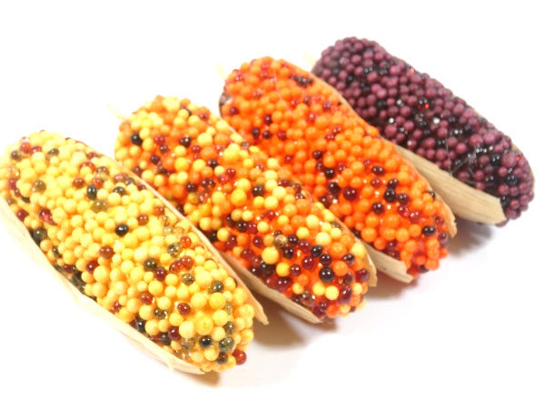 2 or 3 Fake Mini or Small Corn Cobs Artificial Corn Miniature Corn ...