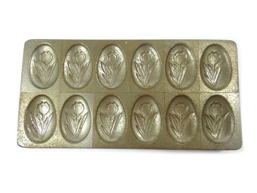 1 Vintage Metal Tulip Flower Chocolate Mold Chocolate Flowers Mold Made ...