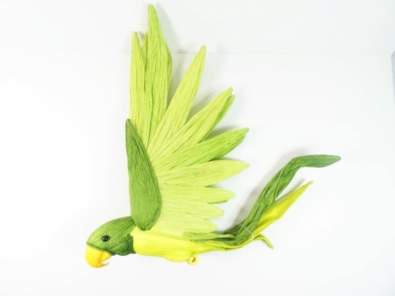 Jumbo Green Parrot Fake Parrot Artificial Parrot Fake Birds - Etsy