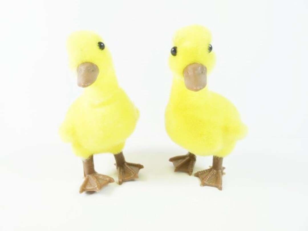 2 Baby Ducks Fake Yellow Ducks Artificial Ducks Craft Supplies ...