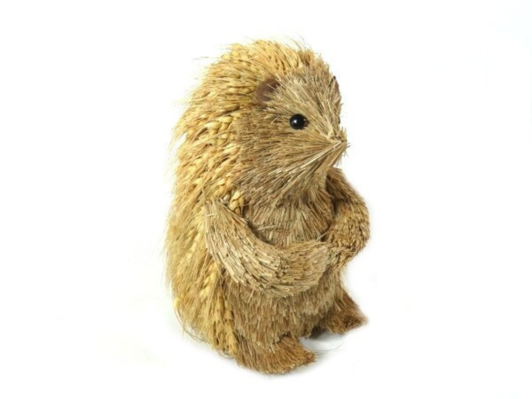 1 Big Beige Brown Hedgehog Fake Artificial Cake Topper Rustic Wedding ...