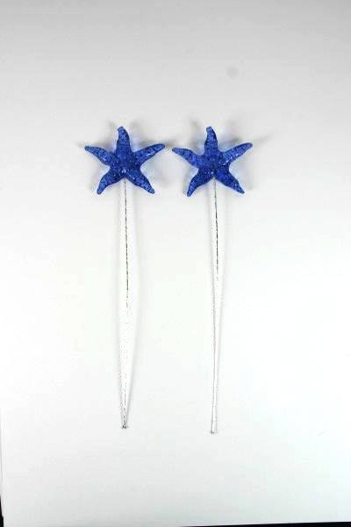 2 Blue Starfish Cake Toppers Starfish Cake Decorations Mermaid - Etsy