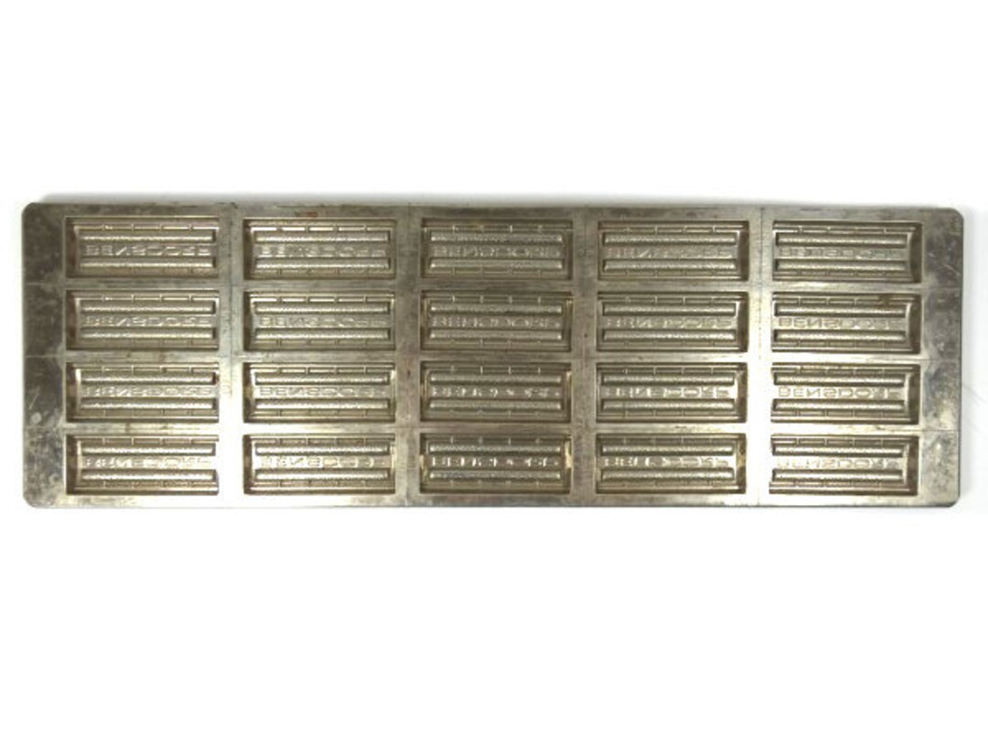 Big Metal Chocolate Bar Mold - Vintage Chocolate Mold - Chocolate Bars ...