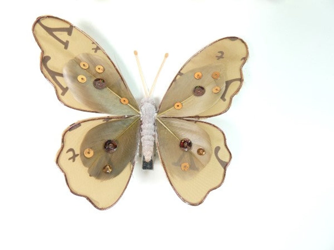 Beige or Brown Butterfly Fake Butterfly Artificial Butterfly - Etsy