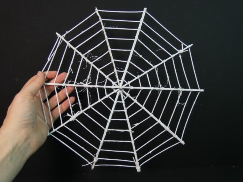 1 Big Wooden Spider Comb 12.5 Inches White Spider Web Craft - Etsy