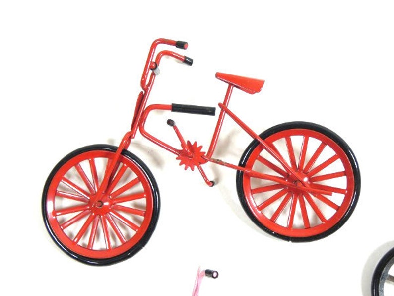 1 Vintage Red Silver or Pink Mini Bike Miniature Bike Mini | Etsy