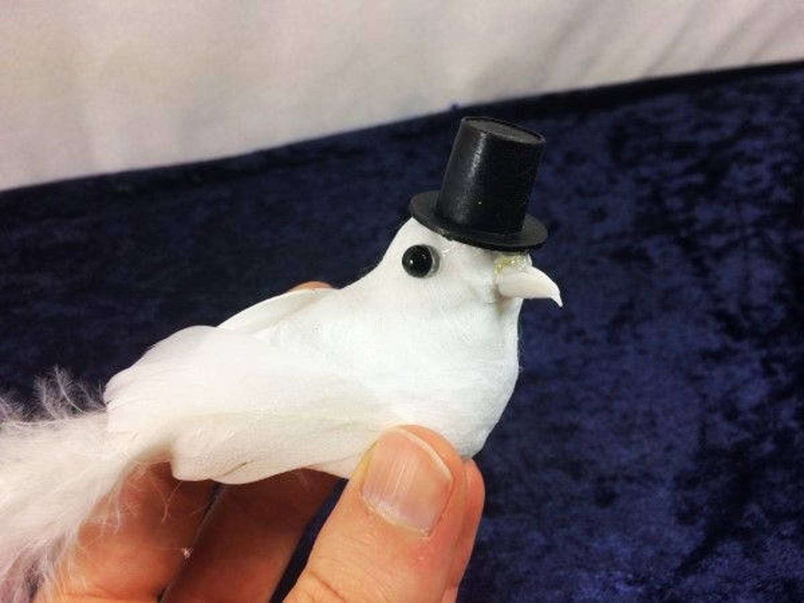 2 White Bridal Birds Groom Bird Bride Bird Artificial Birds | Etsy
