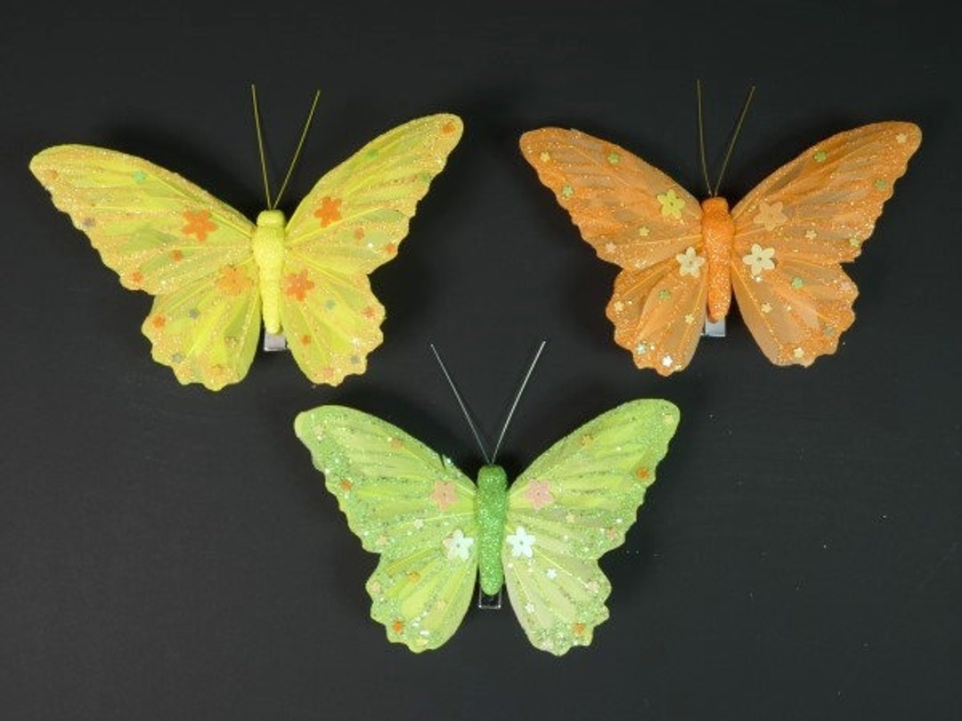 1 Yellow Orange or Green Jumbo Butterfly Clip Scrapbooking ...