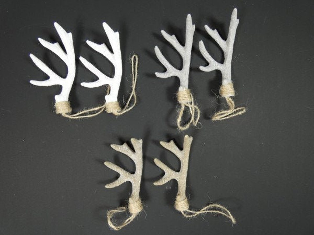 2 Small Antlers White Brown or Gray Glitter Antlers Cosplay Antlers ...