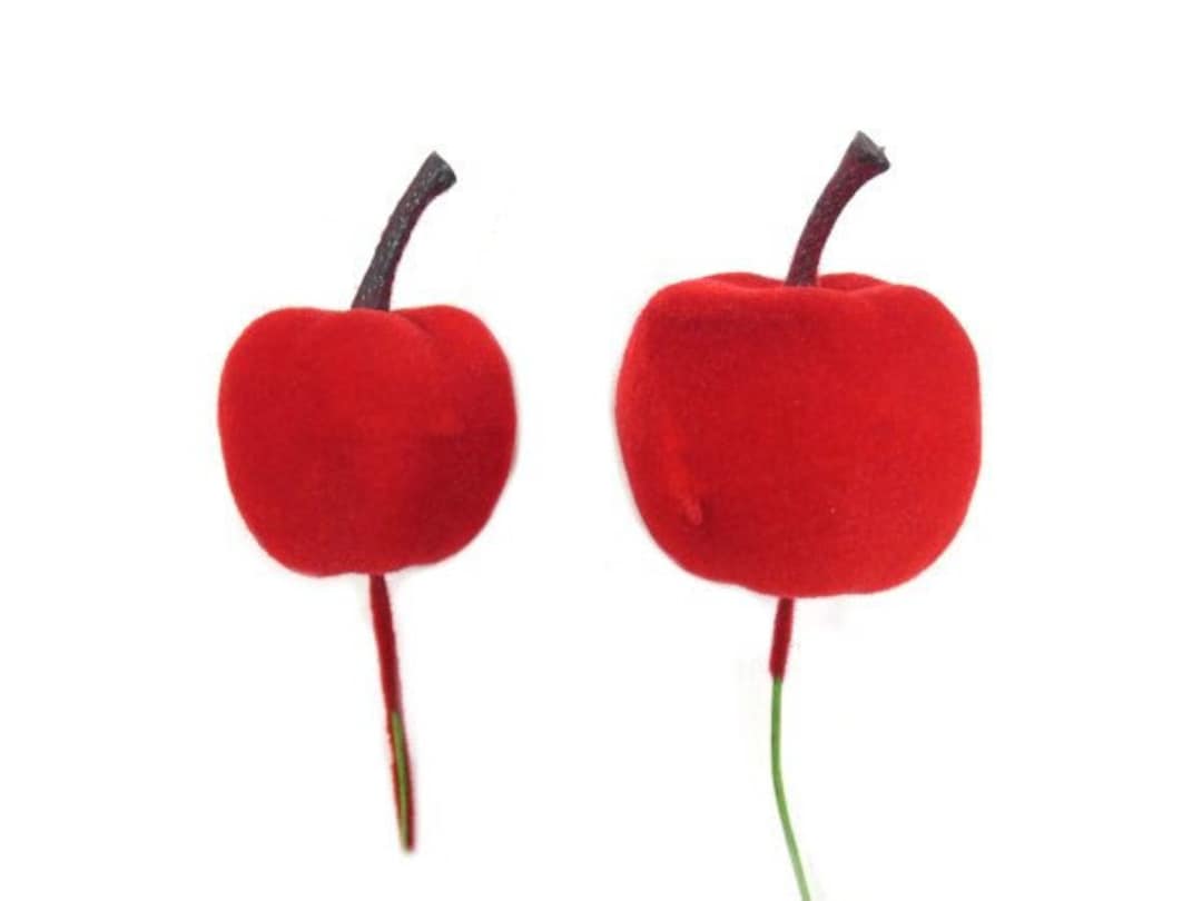 6 Big or Small Red Velvet Apples Red Fairy Garden Apples Terrarium Red ...