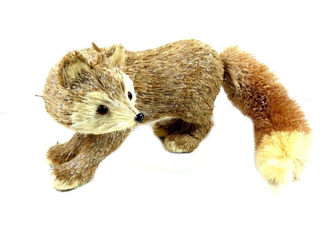 1 Standing Light Brown Glitter Fox Fake Artificial Craft Fox | Etsy