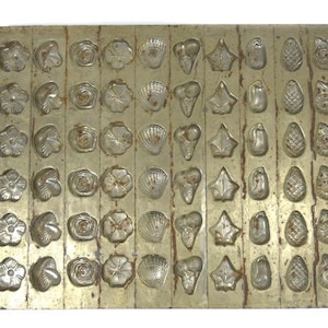 Large XL Antique Metal Nature Chocolate Mold Chocolate Flowers Mold ...