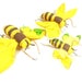 1 Fake Bee Small or Big Artificial Fake Bees Cake Topper Bouquet Wreath ...