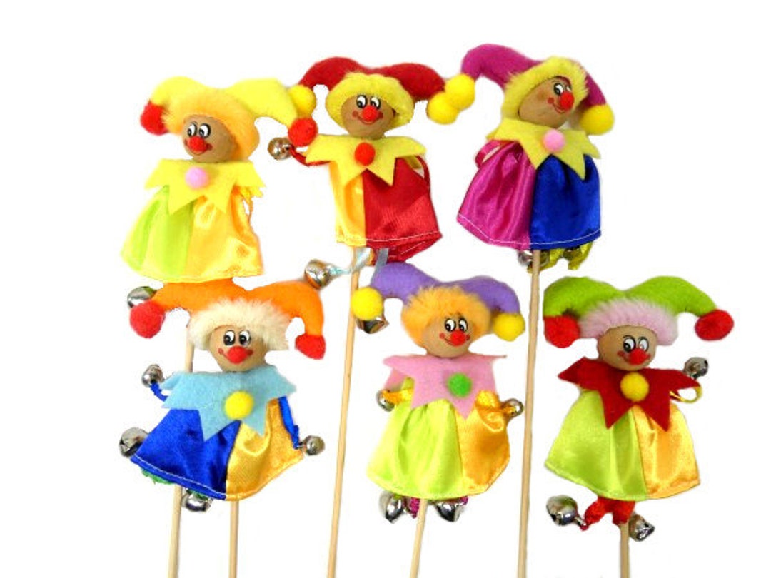 1 Clown Jester Cake Topper Artificial Fake Small Mini Clown Miniature ...