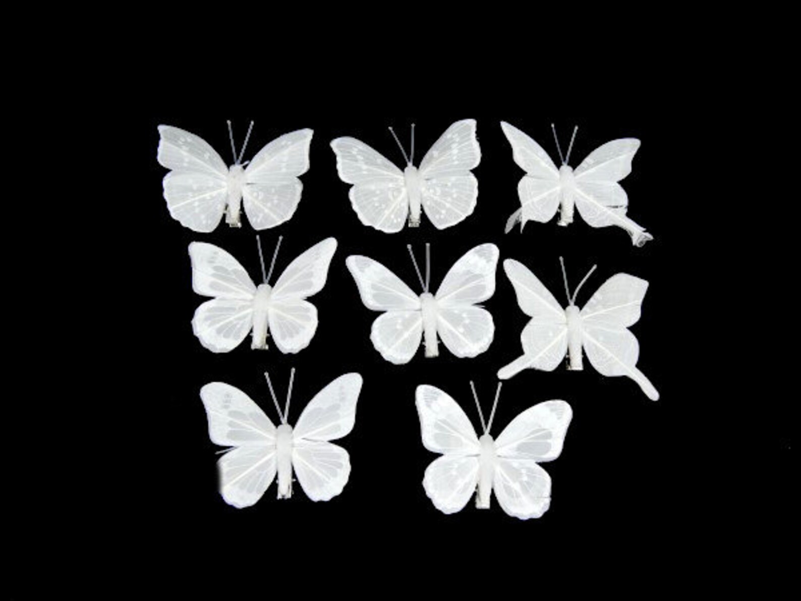 8 White Butterflies Scrapbooking Cake Topper Embellishments | Etsy