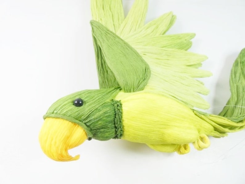 Jumbo Green Parrot Fake Parrot Artificial Parrot Fake Birds - Etsy