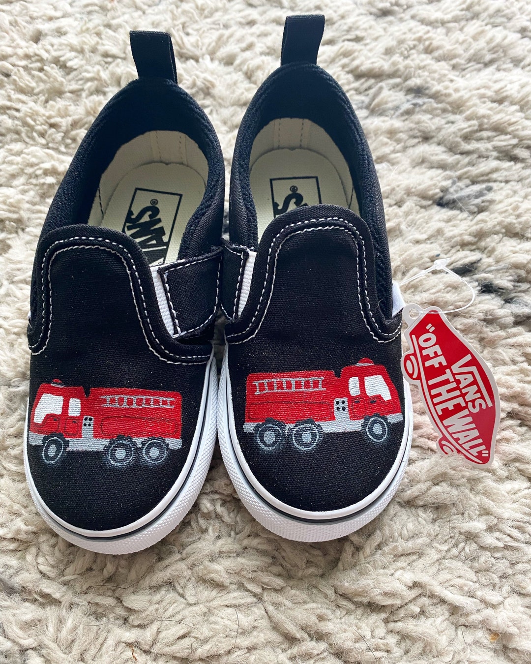 Fire Truck Vans Hand Painted Fire Truck Vans - Etsy