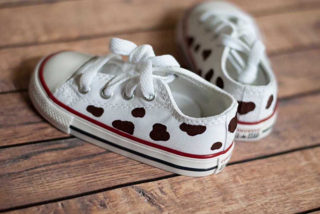 Chocolate Brown Cow Print Converse | Custom Brown Cow Print Converse - Etsy