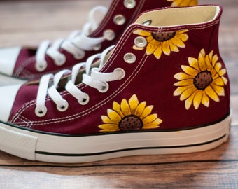 Sunflower Converse - Etsy