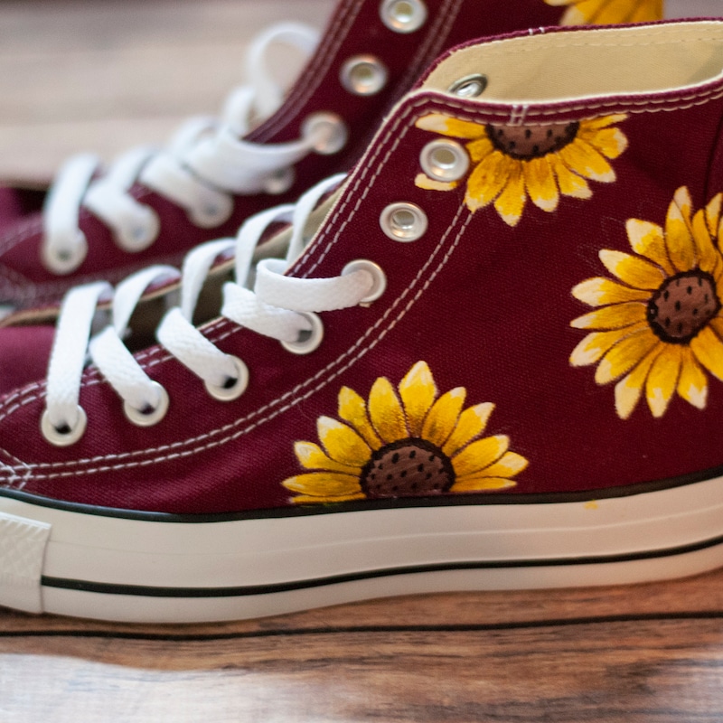 Sunflower Converse - Etsy