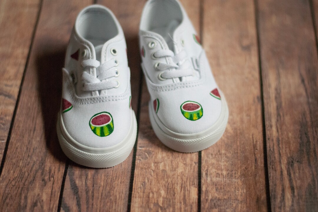 Hand Painted Watermelon Vans | Watermelon Vans | Custom Watermelon Vans ...