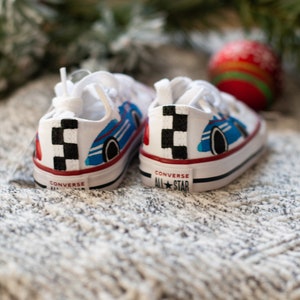 Race Car Converse | Christmas Gift Idea | Custom Converse - Etsy