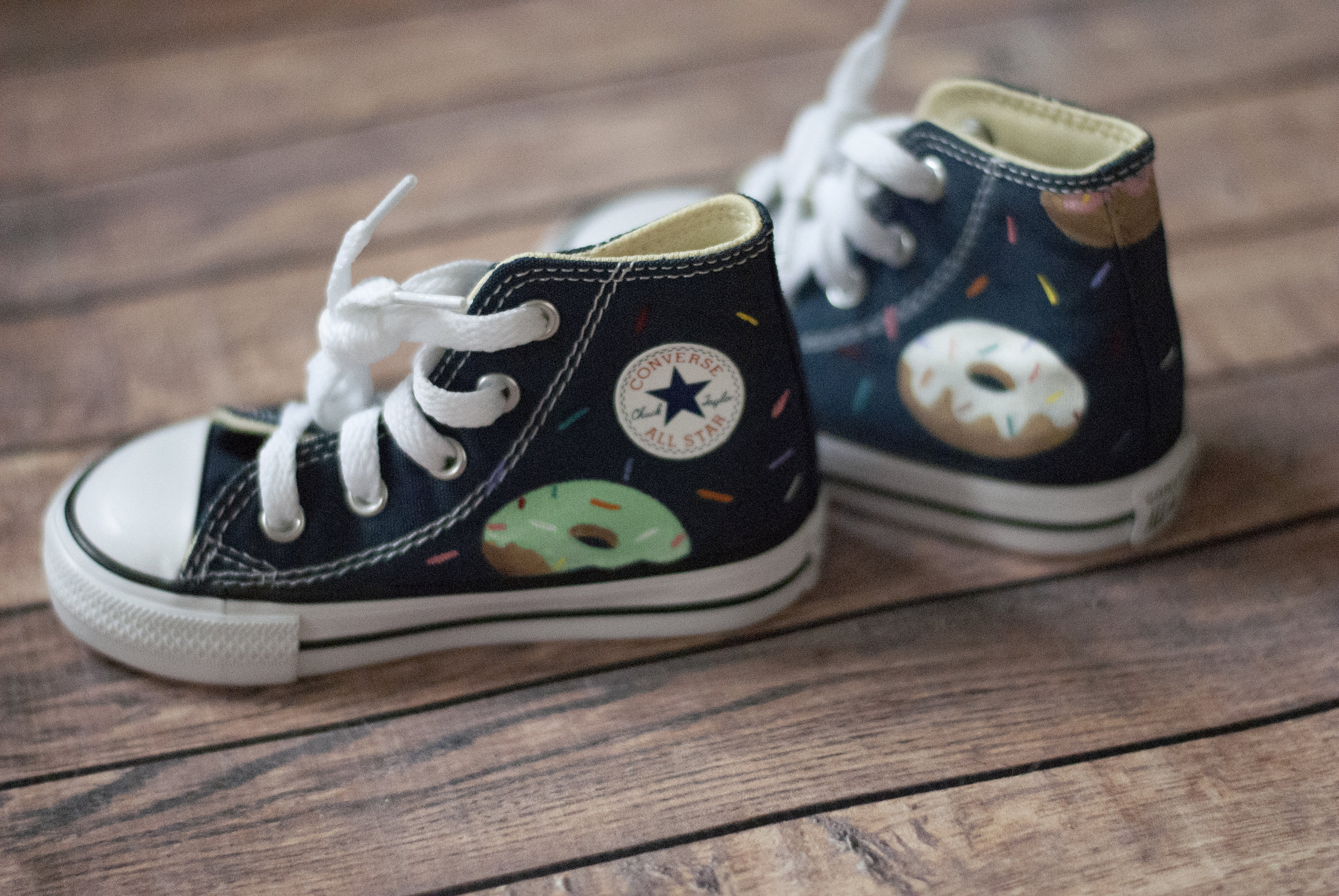Donut Sprinkle High Top Converse Custom Converse - Etsy