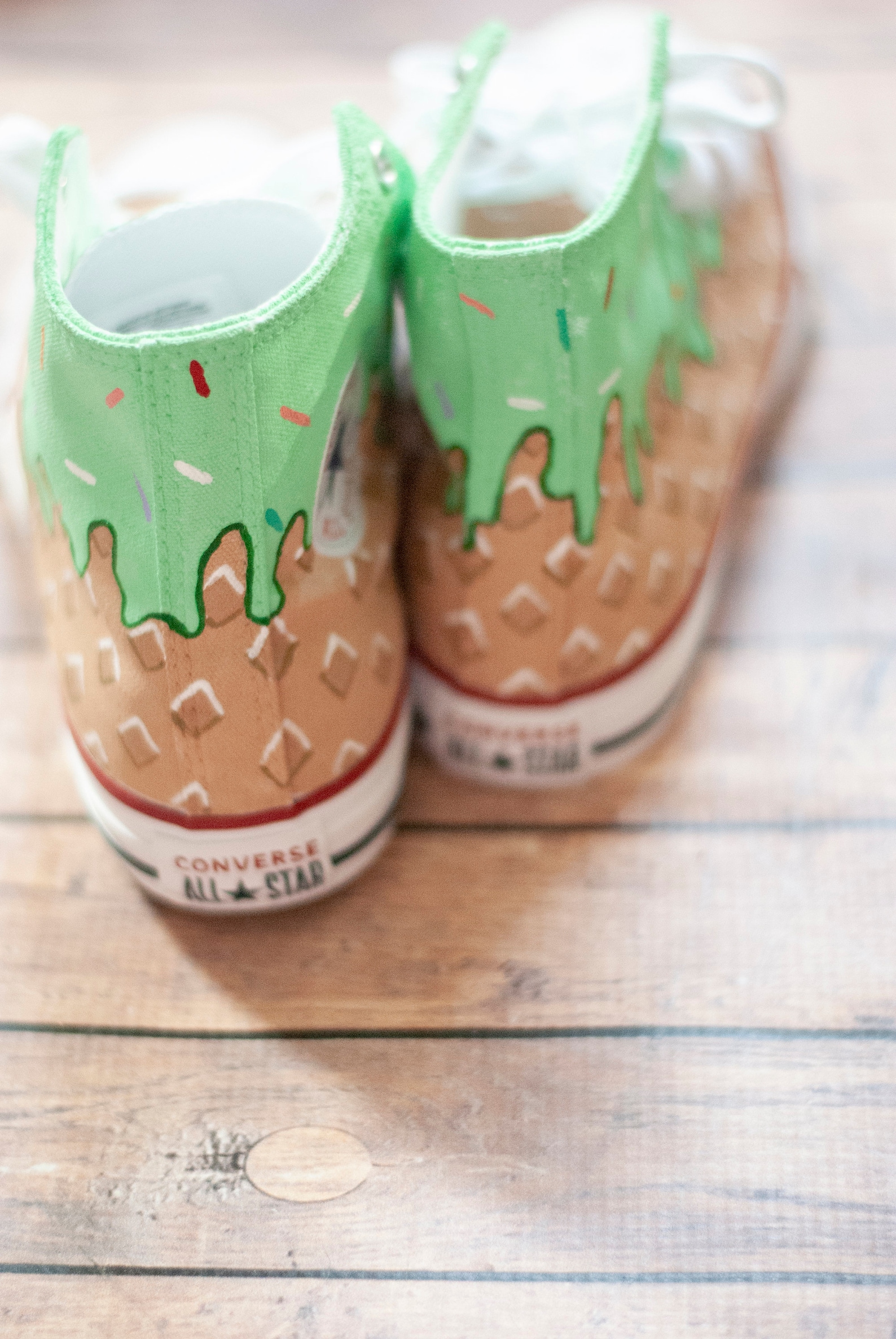 Mint Ice Cream High Top Converse Ice Cream Custom Converse - Etsy