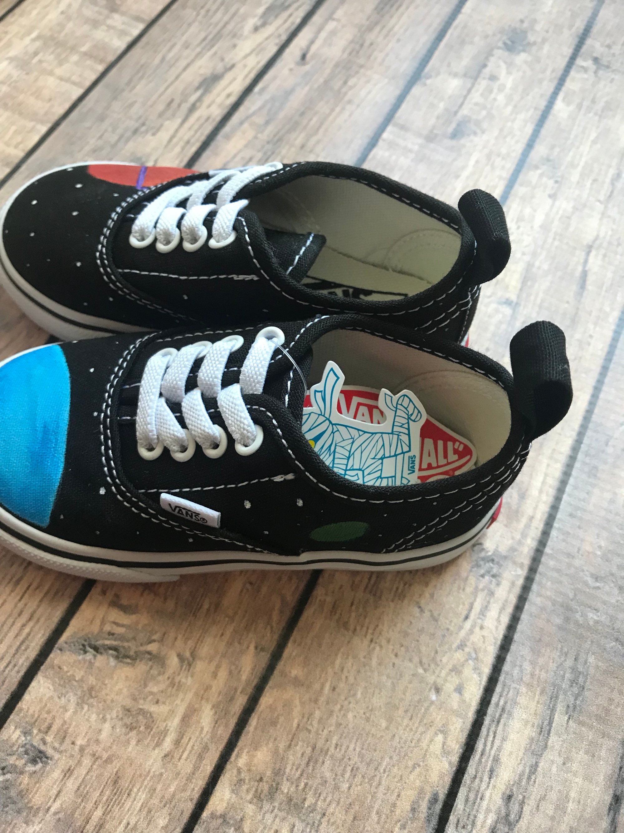 Hand Painted Space Toddler Vans - Etsy