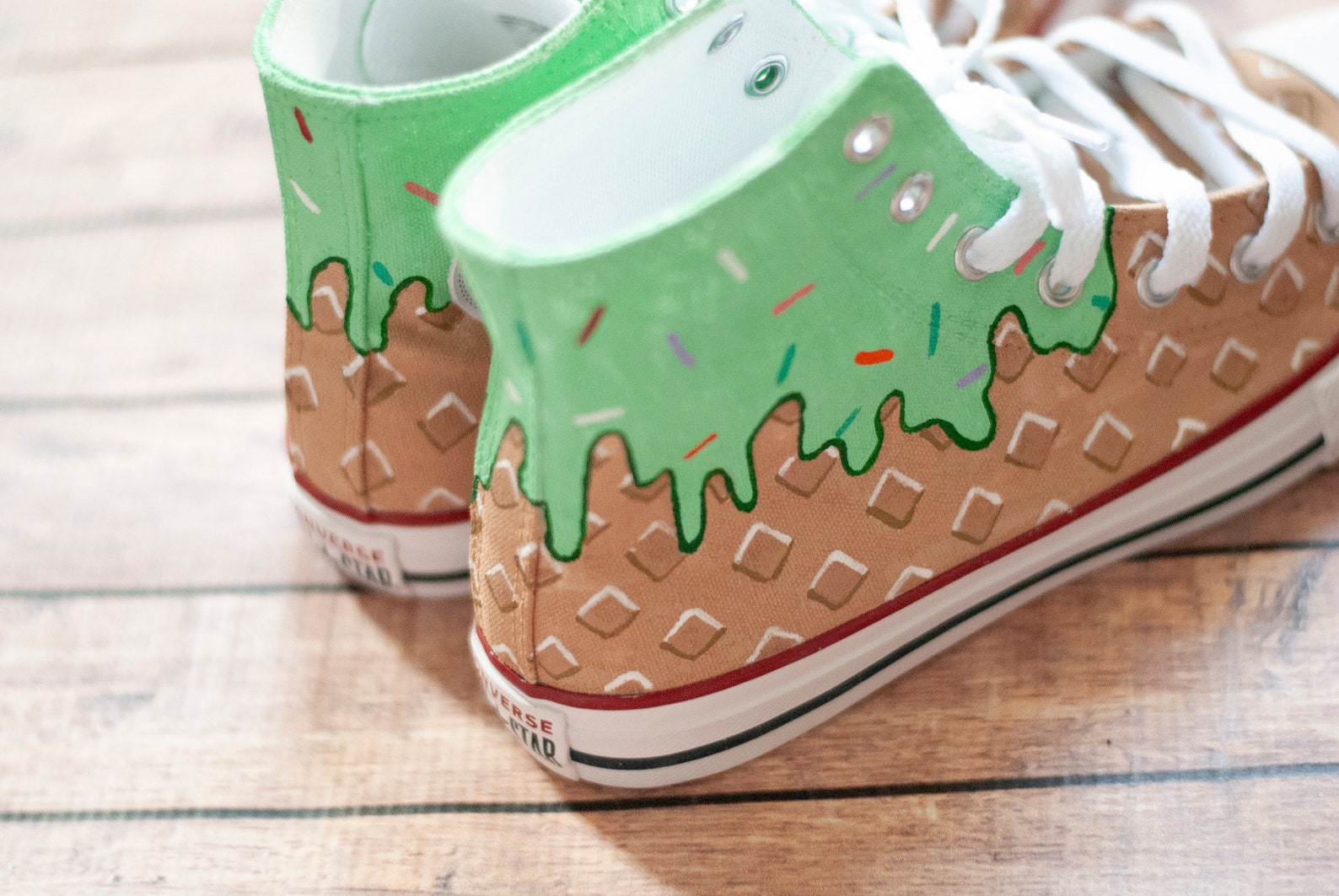 Mint Ice Cream High Top Converse Ice Cream Custom Converse - Etsy
