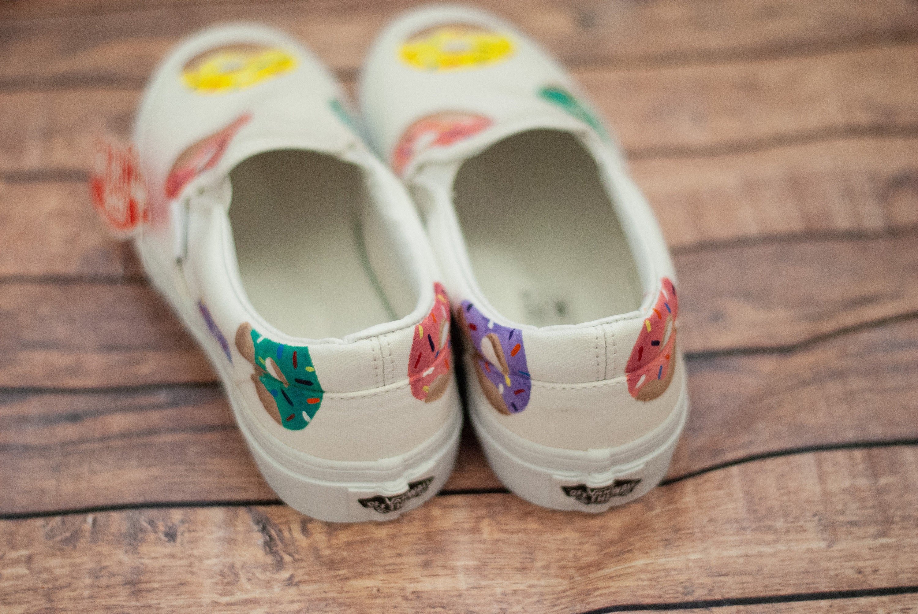 Donut Vans Hand Painted Donut Vans Custom Vans - Etsy