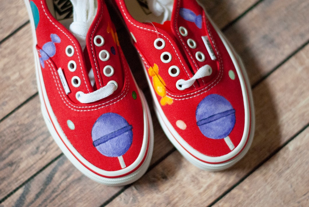 Hand-painted Candy Vans: Custom Adult Shoes - Etsy