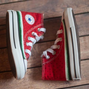 Watermelon High Top Converse | Custom Watermelon High Top Converse ...