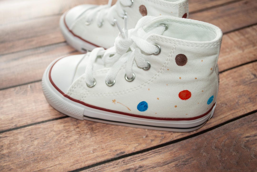 Hand Painted Space Converse: Custom High Top Space Sneakers - Etsy